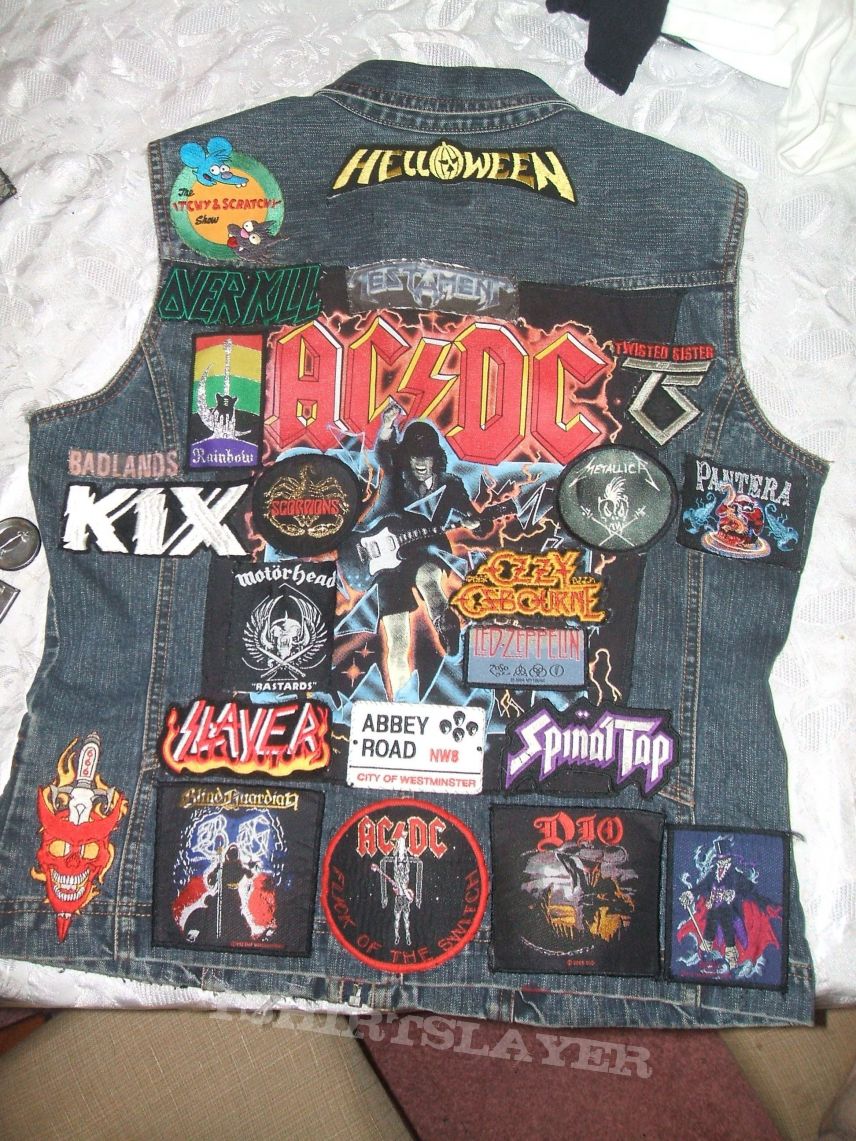 My hard rock/heavy metal vest - the back (it's always a work in ...