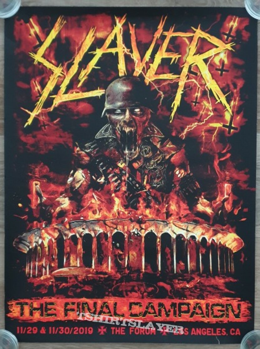 Slayer - Final campaign LA poster | TShirtSlayer TShirt and ... Slayer - Final campaign LA poster | TShirtSlayer TShirt and ...