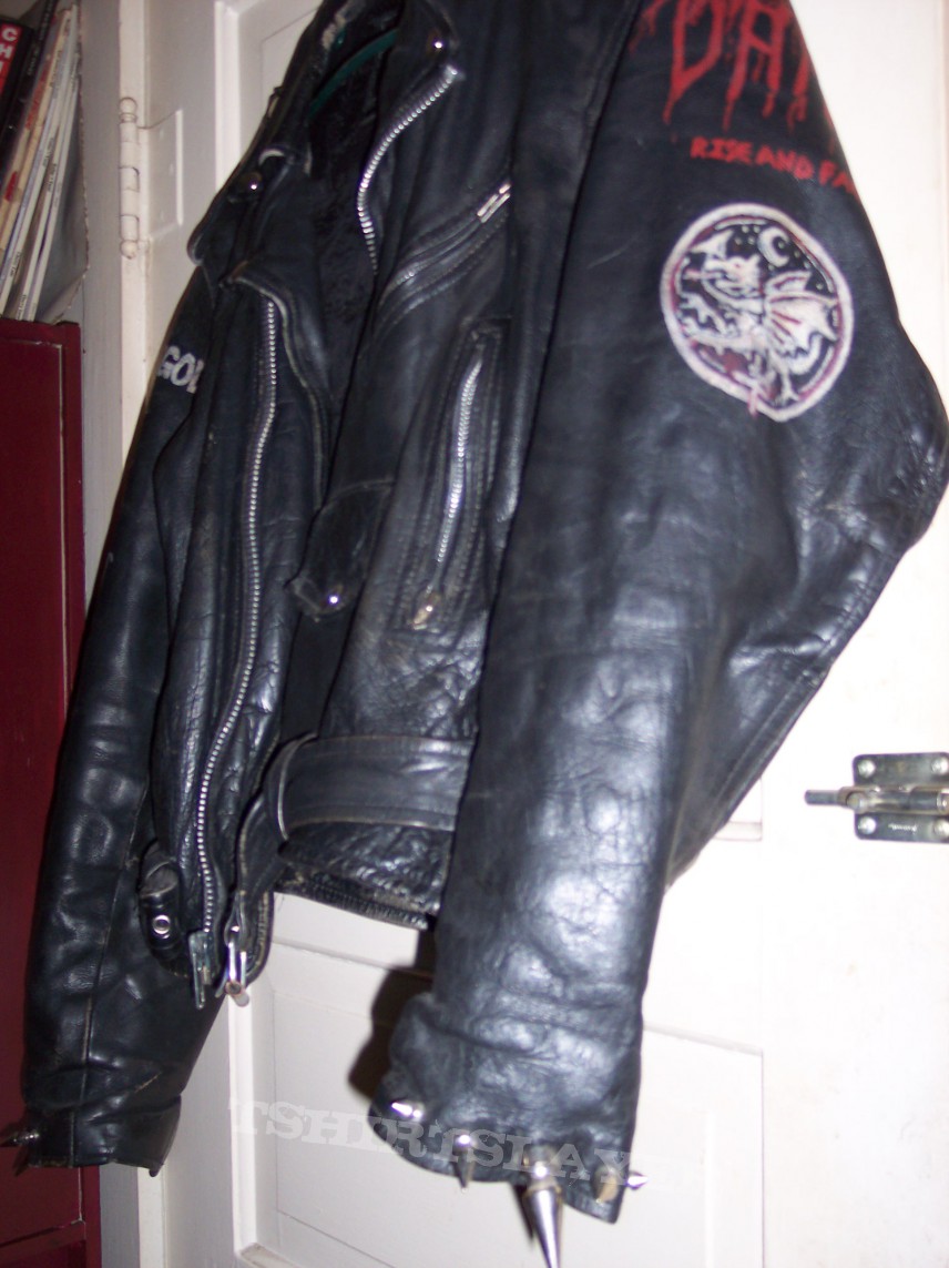 Slayer leather jacket with spikes | TShirtSlayer TShirt and ...