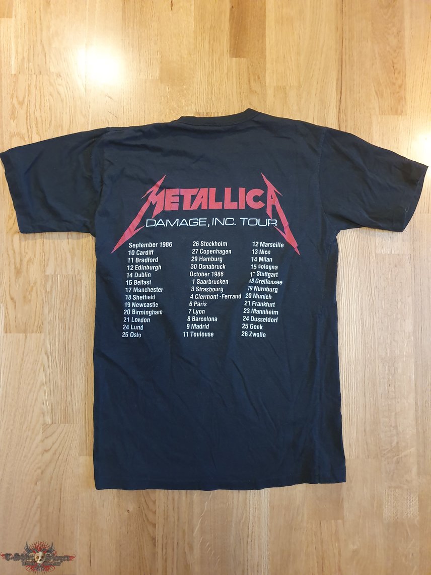 Metallica - Damage Inc Tour -1986 | TShirtSlayer TShirt and ... Metallica - Damage Inc Tour -1986 | TShirtSlayer TShirt and ...