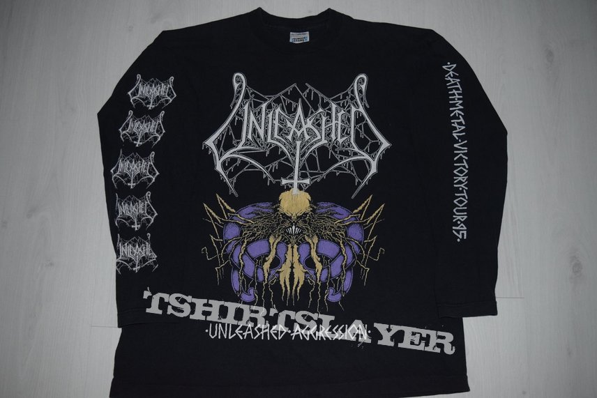 Unleashed - Aggression (Death Metal Victory Tour 1995) | TShirtSlayer TShirt and BattleJacket ...