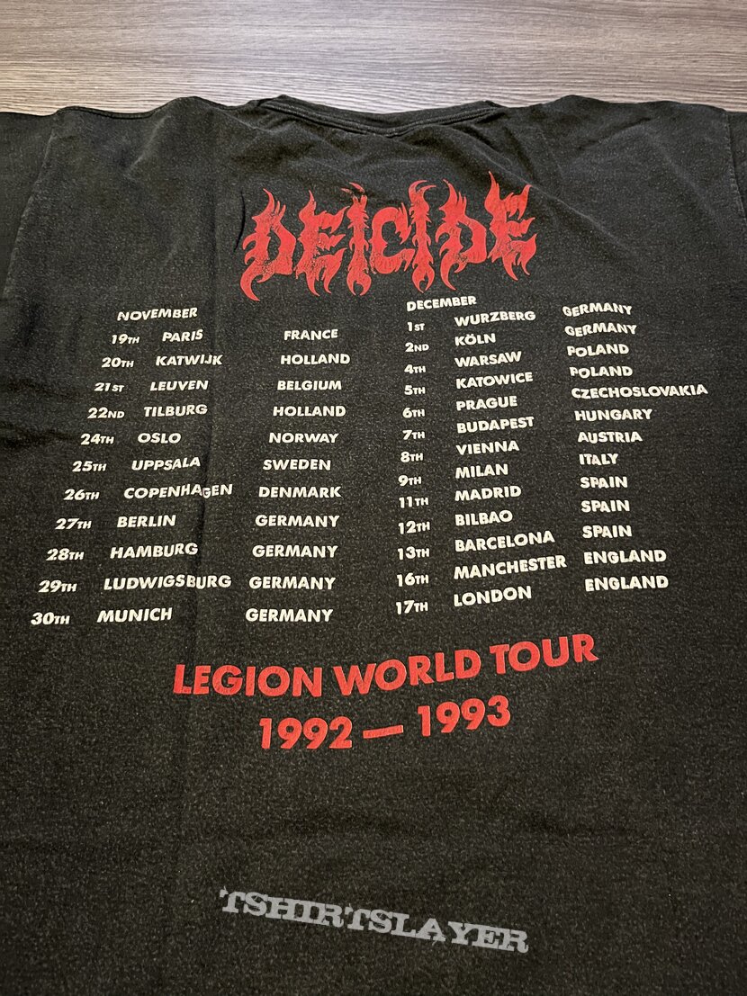 Deicide Legion 1992-1993 Tour shirt | TShirtSlayer TShirt and BattleJacket Gallery