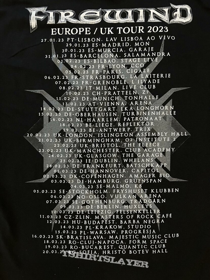 Firewind Official 2023 tour t-shirt | TShirtSlayer TShirt and ...