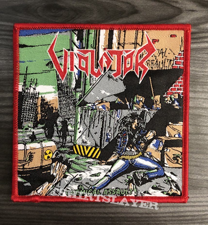 Violator Chemical Assault Woven Patch Red Border Tshirtslayer