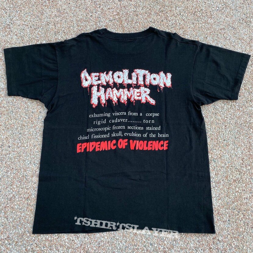 1992 Demolition Hammer Epidemic of Violence XL | TShirtSlayer TShirt ...
