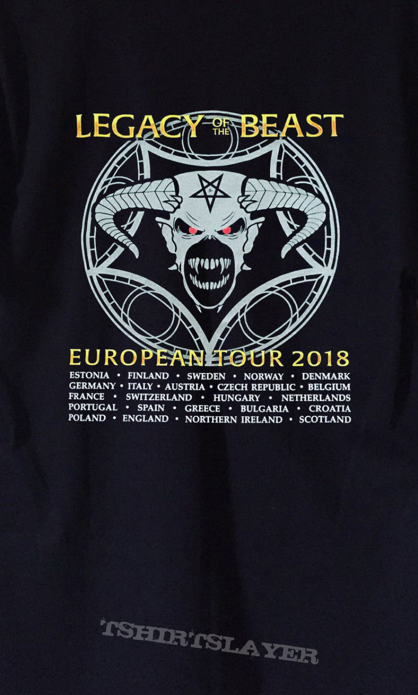 Iron Maiden - Legacy of the Beast European Tour | TShirtSlayer TShirt ... Iron Maiden - Legacy of the Beast European Tour | TShirtSlayer TShirt ...