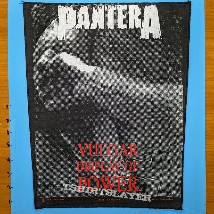Pantera Vulgar Display Of Power Backpatch | TShirtSlayer TShirt and BattleJacket Gallery
