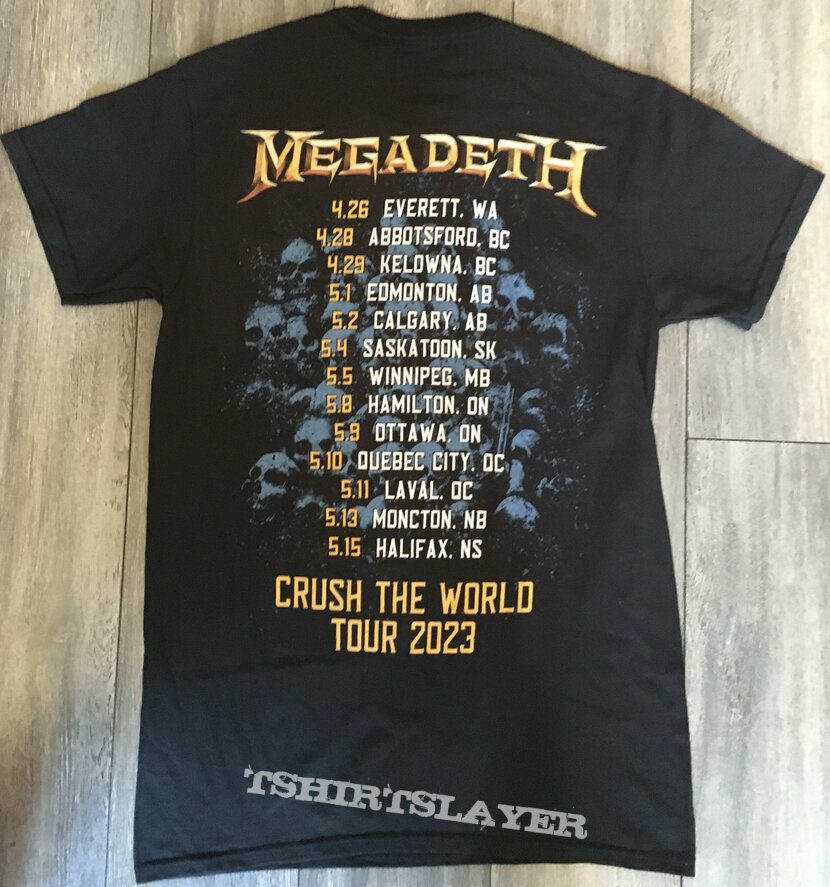 Megadeth Crush The World Tour 2023 | TShirtSlayer TShirt and BattleJacket Gallery