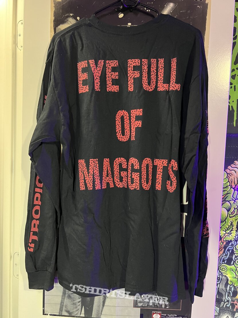 Fulci "Eye Full Of Maggots" long sleeve | TShirtSlayer TShirt and BattleJacket Gallery
