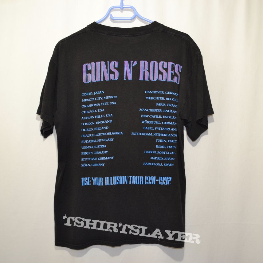 Guns N' Roses Use Your Illusion 1991-1992 tour t-shirt Guns N' Roses Use Your Illusion 1991-1992 tour t-shirt