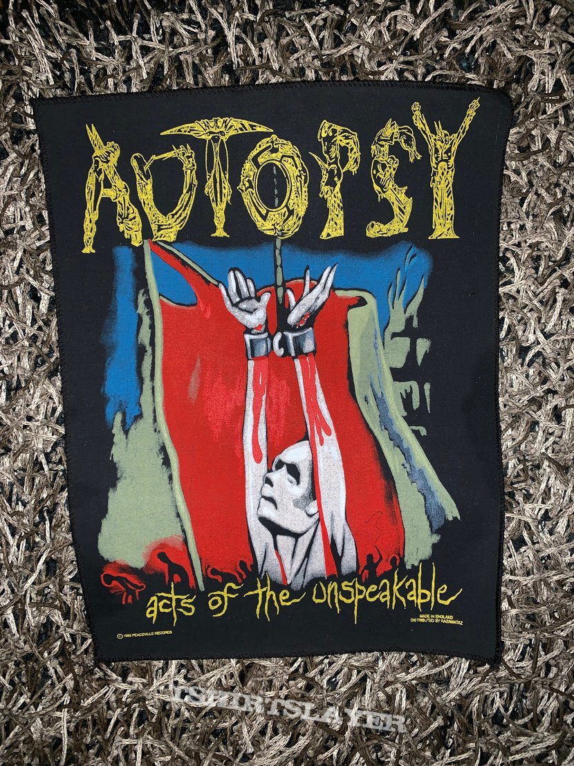 Autopsy - Acts of the Unspeakable - Vintage Back Patch | TShirtSlayer ...