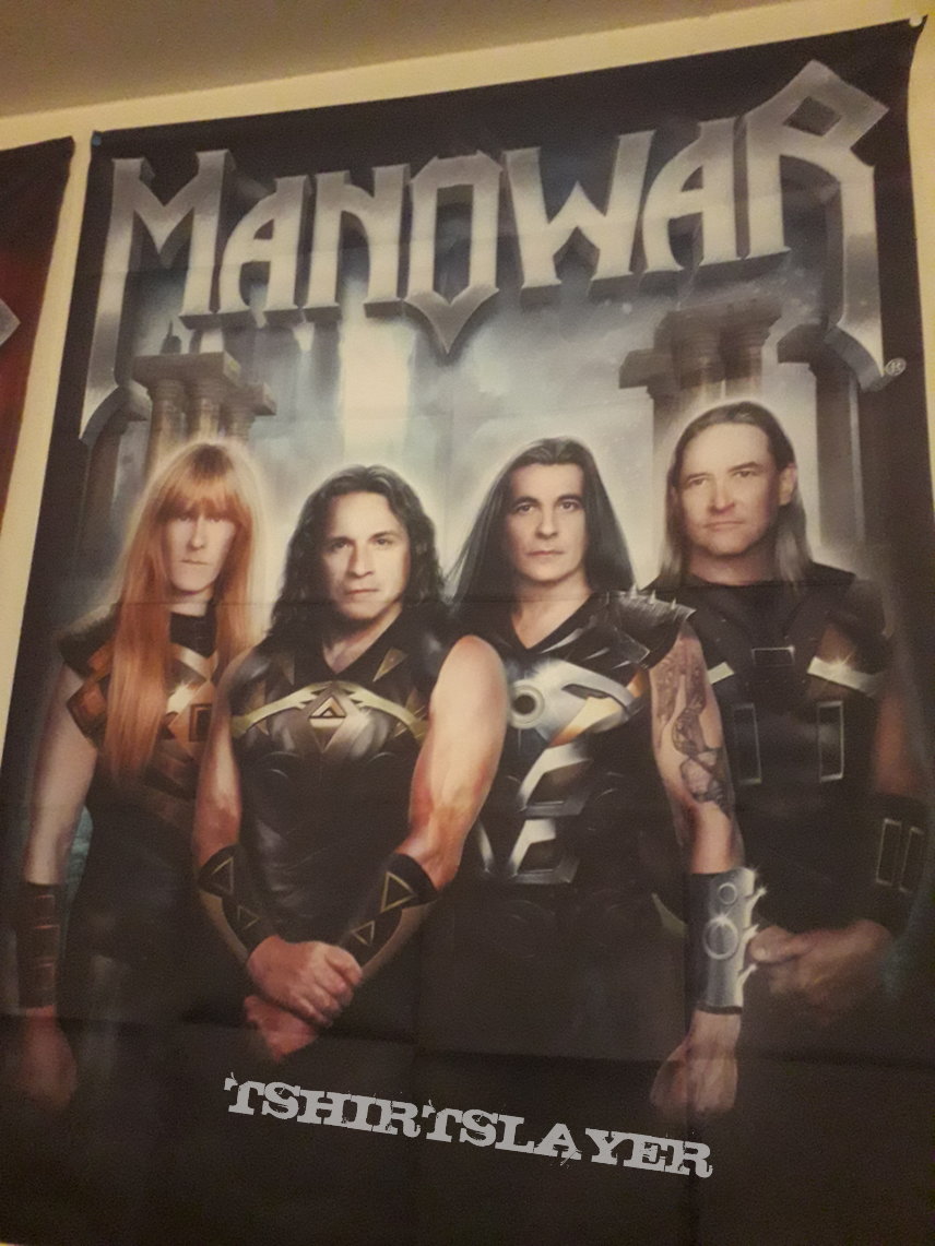 Manowar Band Photo Flag | TShirtSlayer TShirt and BattleJacket Gallery