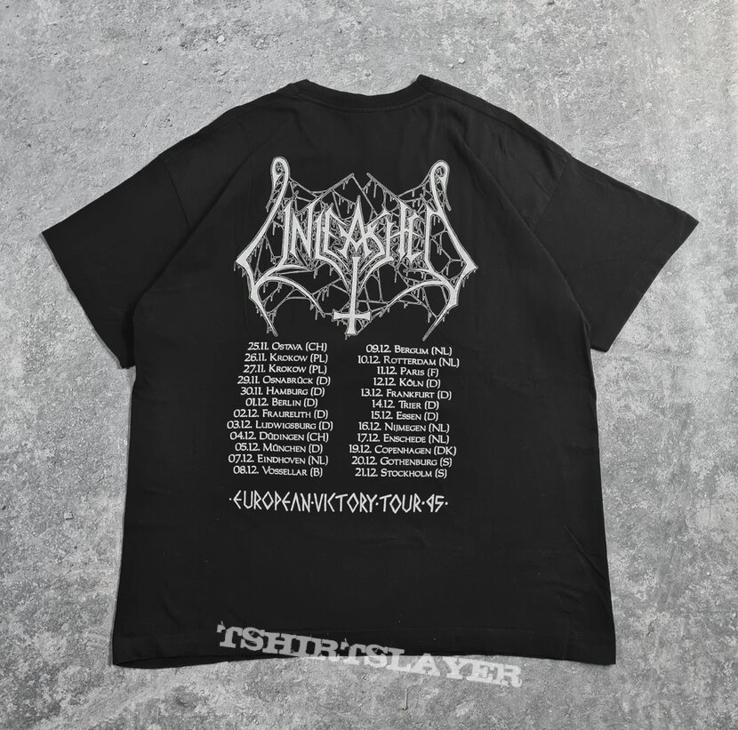 Unleashed 1995 European Victory Tour Shirt | TShirtSlayer TShirt and BattleJacket Gallery