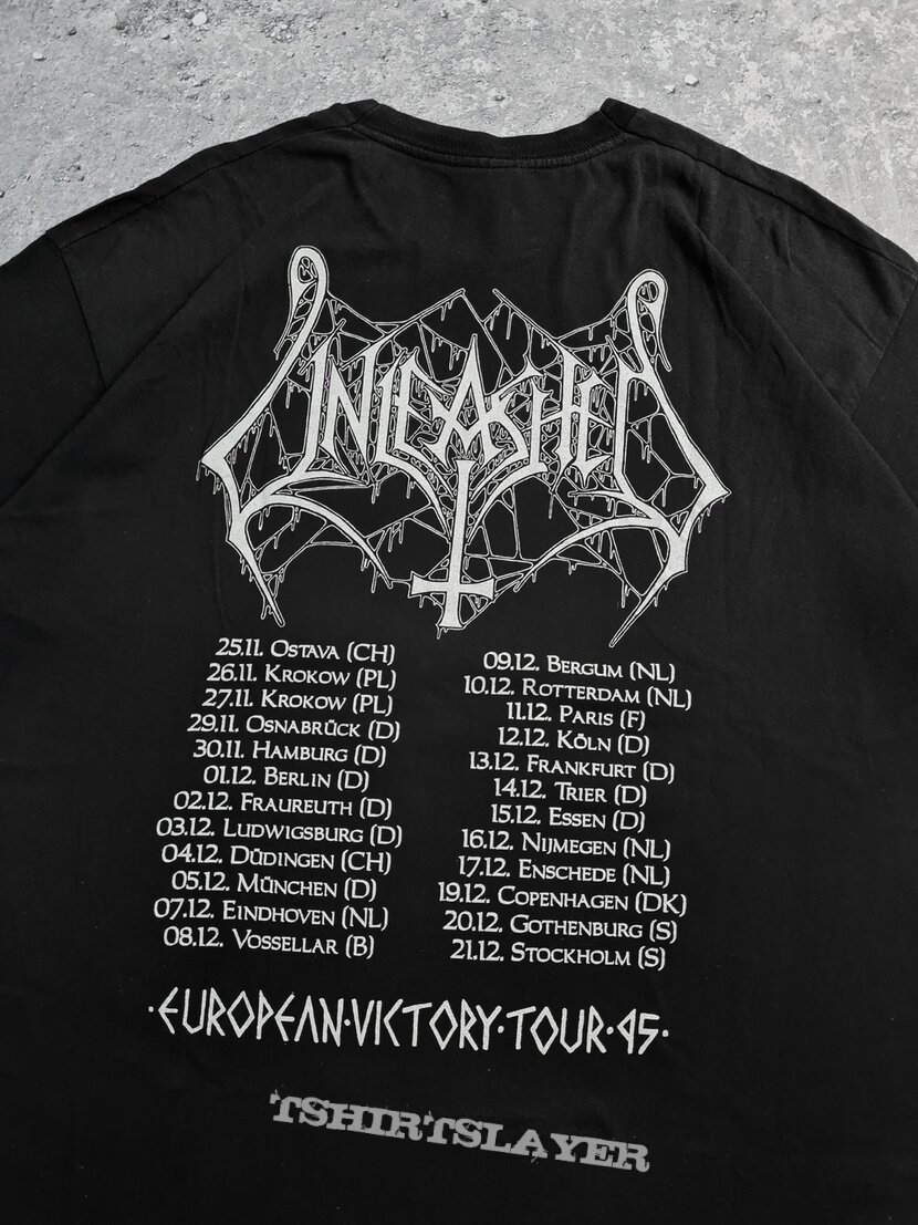 Unleashed 1995 European Victory Tour Shirt | TShirtSlayer TShirt and BattleJacket Gallery