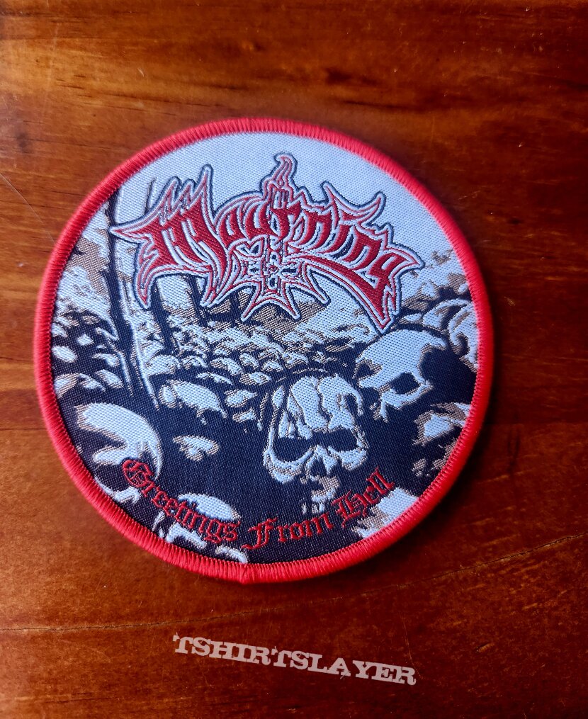 Mourning - Greetings From Hell Patch | TShirtSlayer TShirt and ...