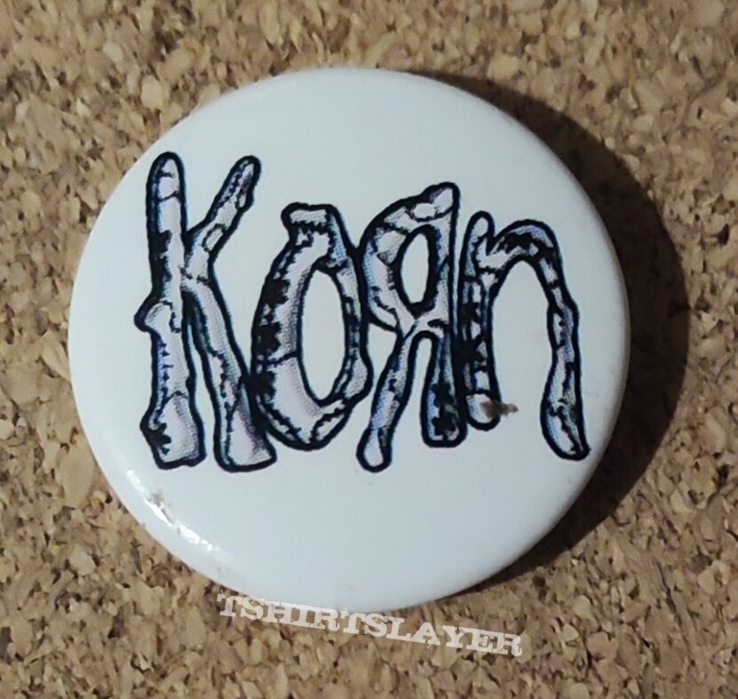 Korn, Korn Button - Logo Pin / Badge (Nunslayer's) | TShirtSlayer