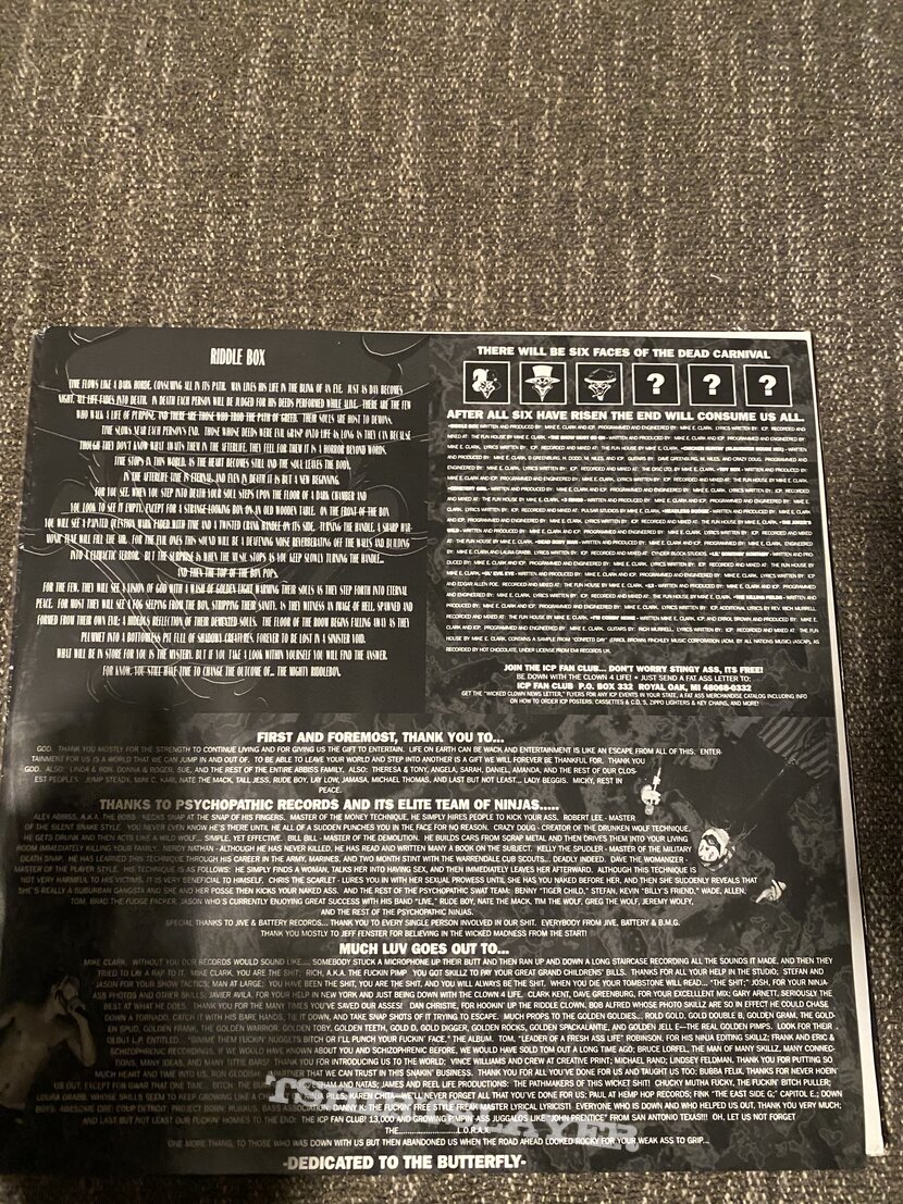 Riddle Box, Insane Clown Posse 12” LP | TShirtSlayer TShirt and ...