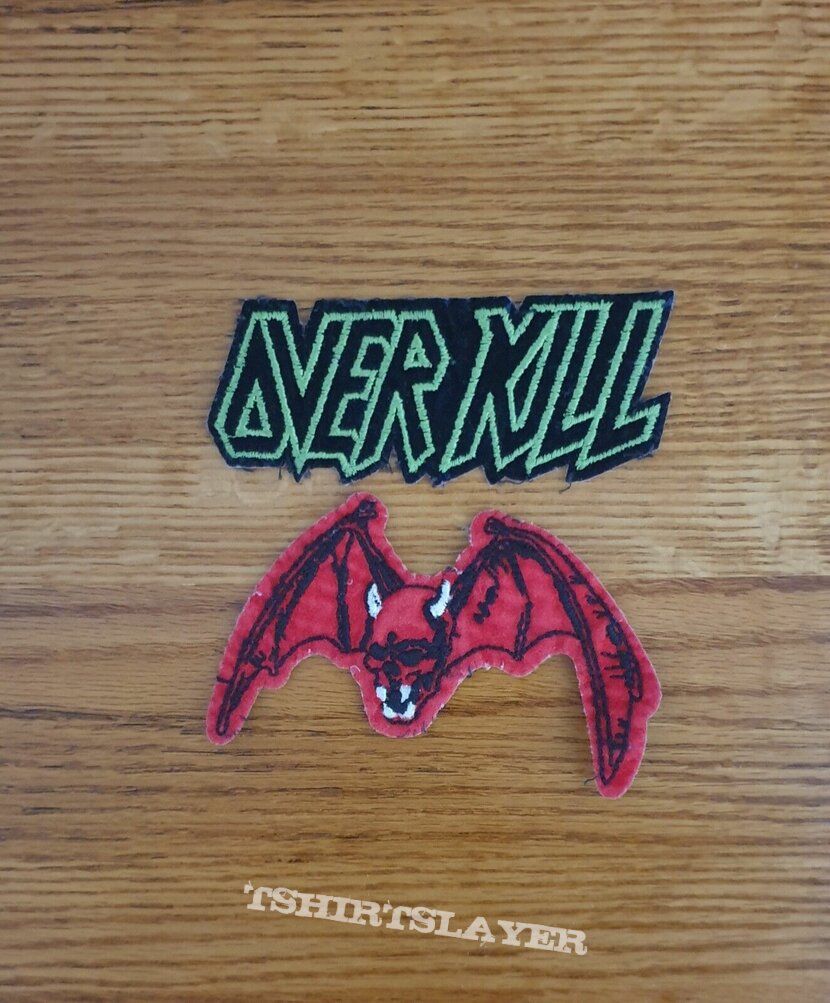 OVERKILL logo charlie skull bat PATCHES | TShirtSlayer TShirt and BattleJacket Gallery