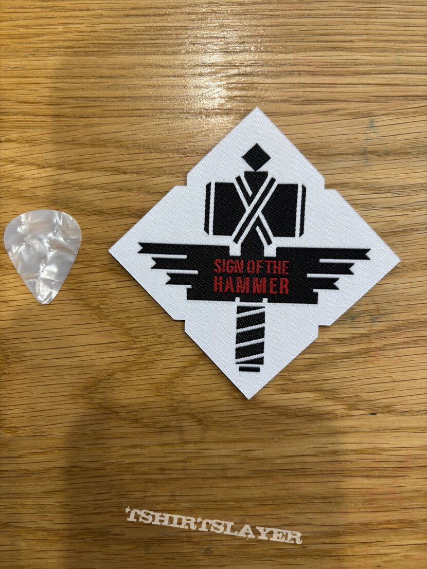 Manowar - Sign Of The Hammer Laser-Cut - White Border (B34 ...