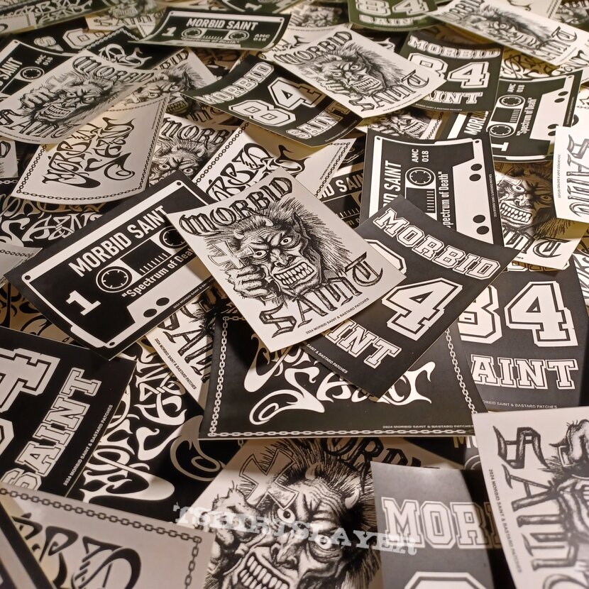 Official Stickers - MORBID SAINT - Set Of 5 Stickers - BASTARD PATCHES | TShirtSlayer TShirt and ...