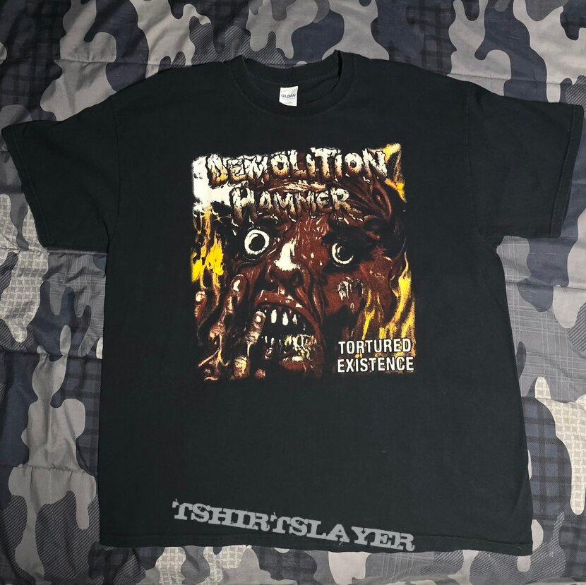 Demolition Hammer- "Tortured Existence" T-Shirt | TShirtSlayer TShirt ...